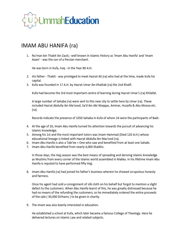 The Four Imams | Download Free PDF | Hadith | Ali