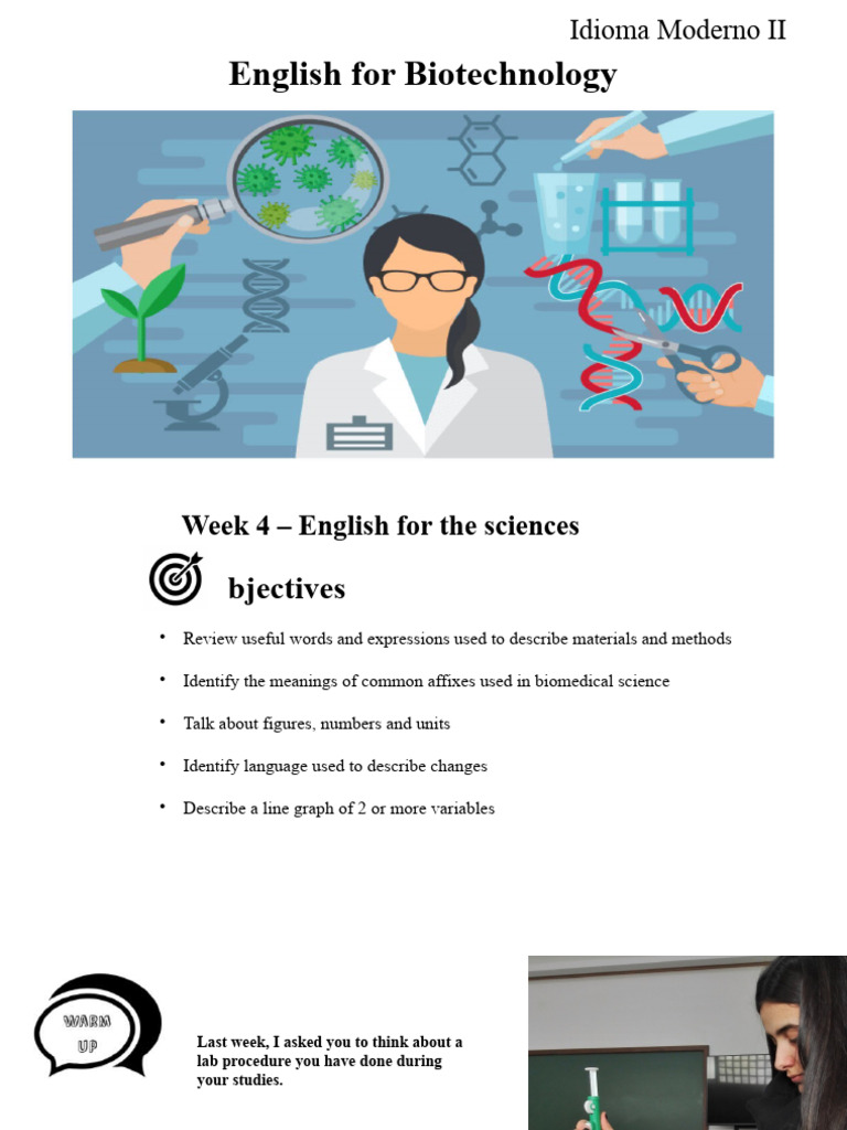 English For Biotec 2 - Week 4 - Class | PDF