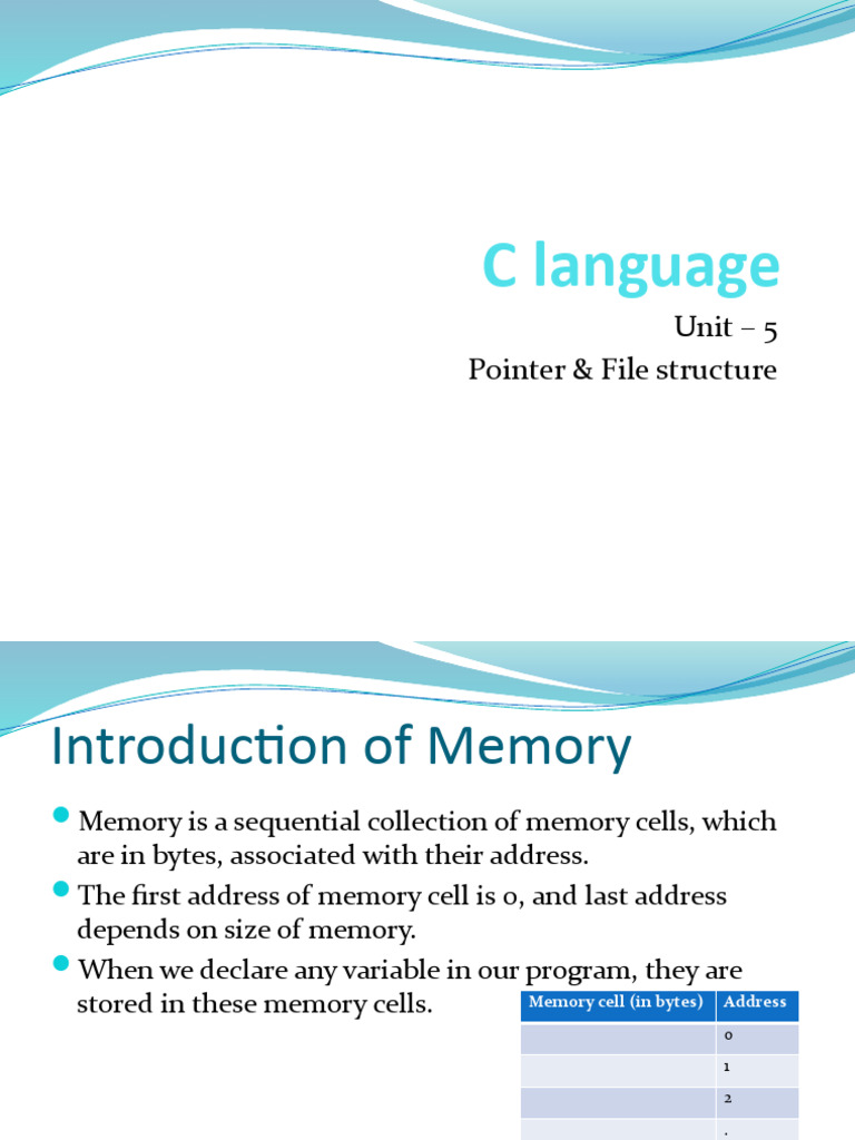 C Language Ch5 Pdf Pointer Computer Programming Variable Computer Science 
