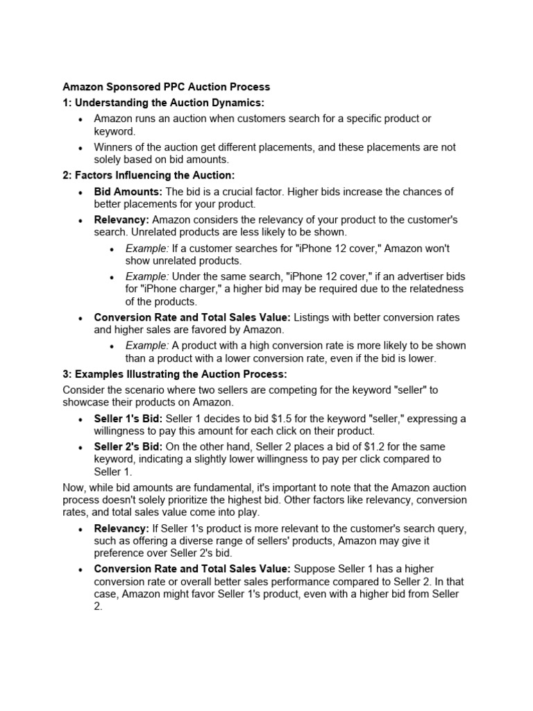 07-Amazon Sponsored PPC Auction Process | PDF | Auction | Sales