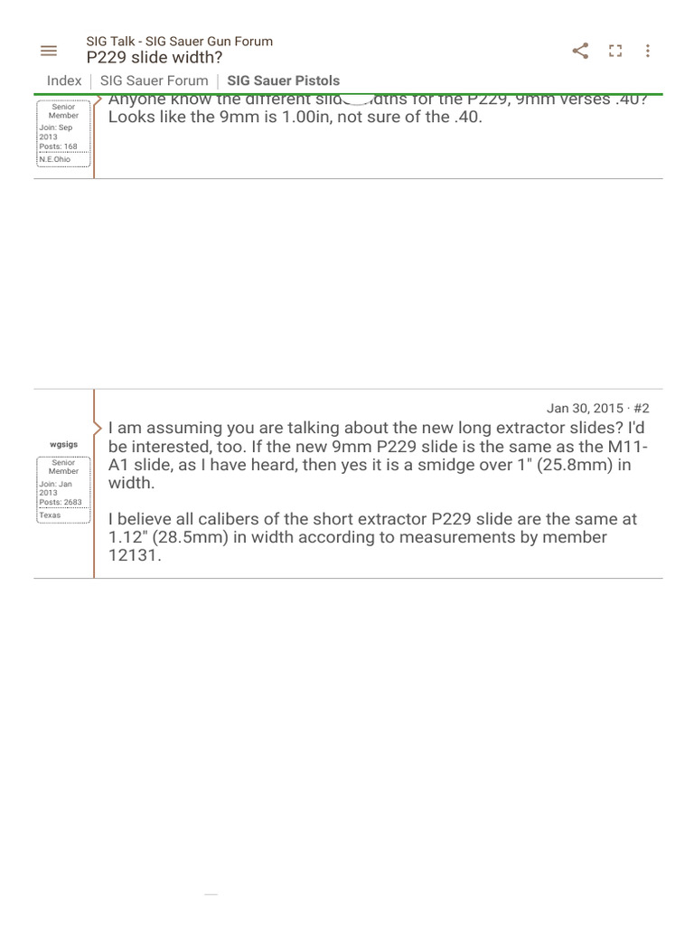P229 Slide Width - SIG Talk | PDF