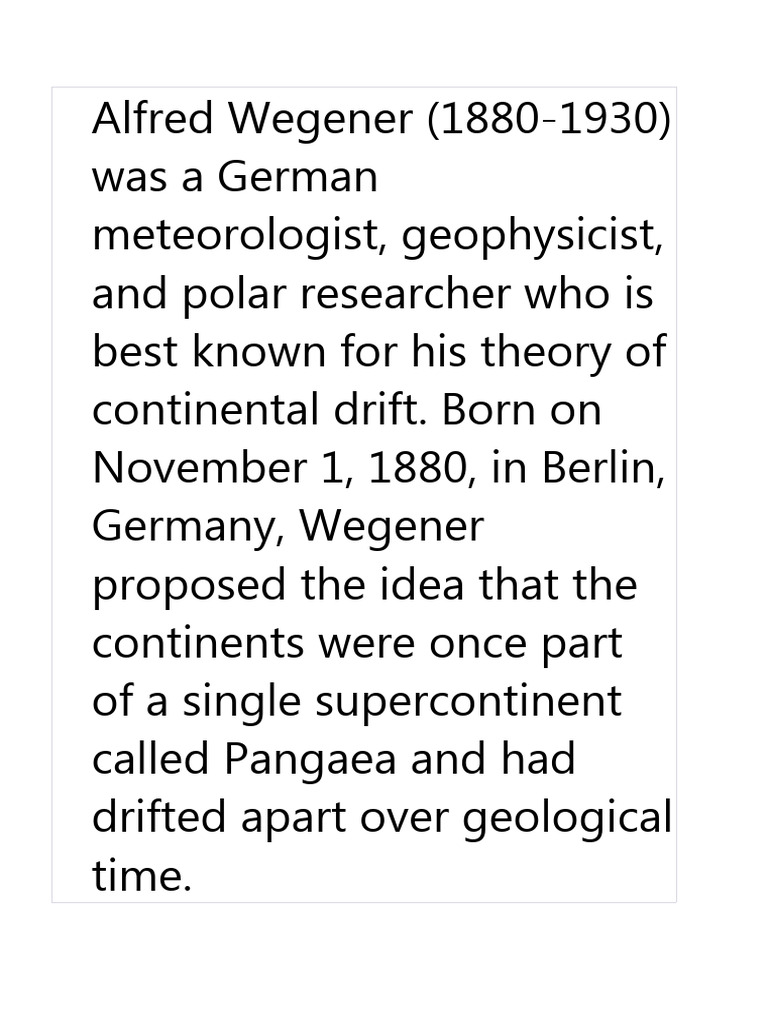 Alfred Wegener | PDF