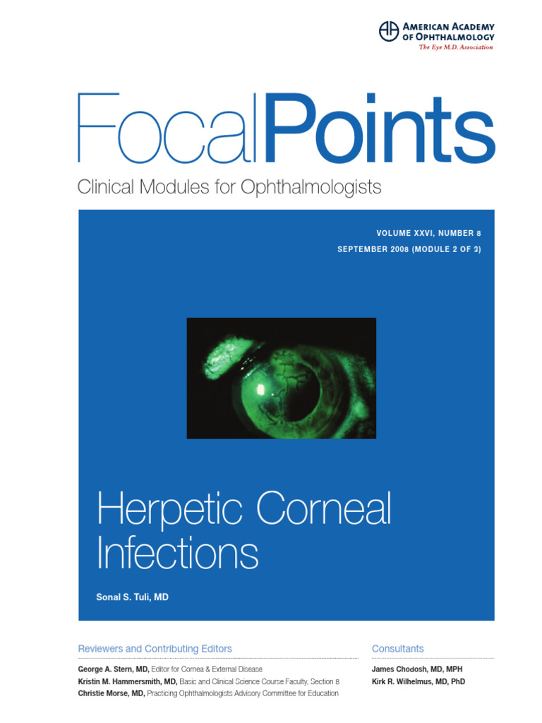 Clinical Pearls Herpes Eye Infection | PDF | Herpes Simplex | Immunology