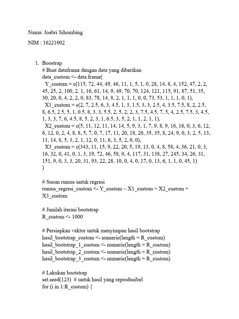 Bootstrap & Jackknife Analysis | PDF