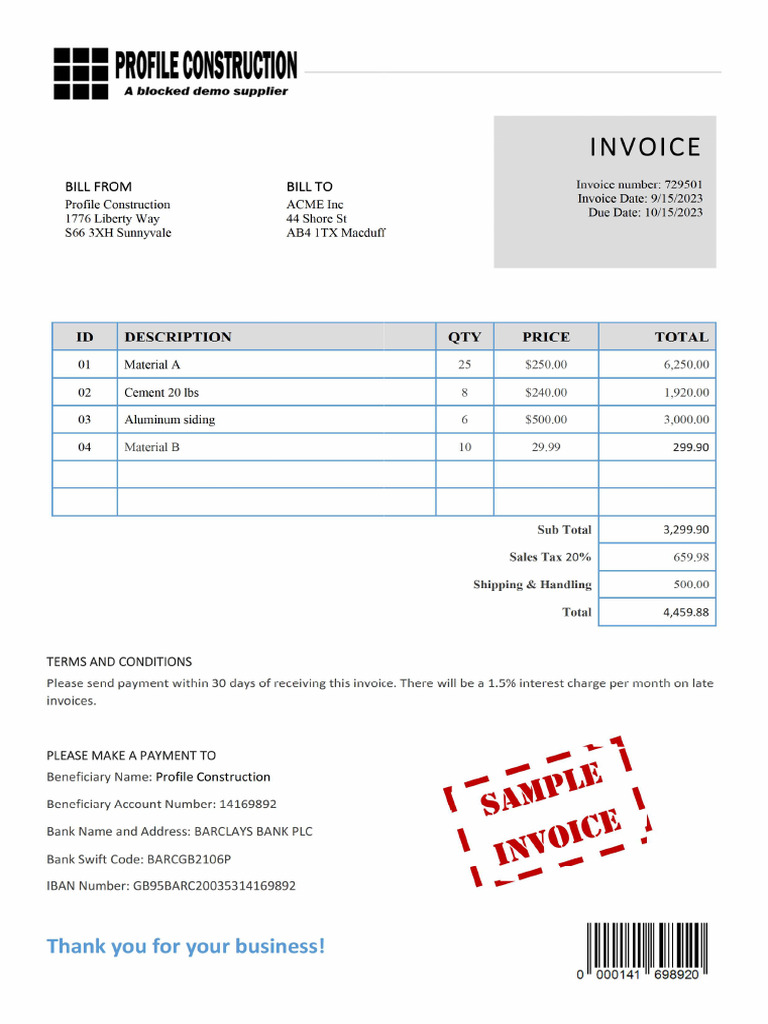 Demo Invoice 4 | PDF