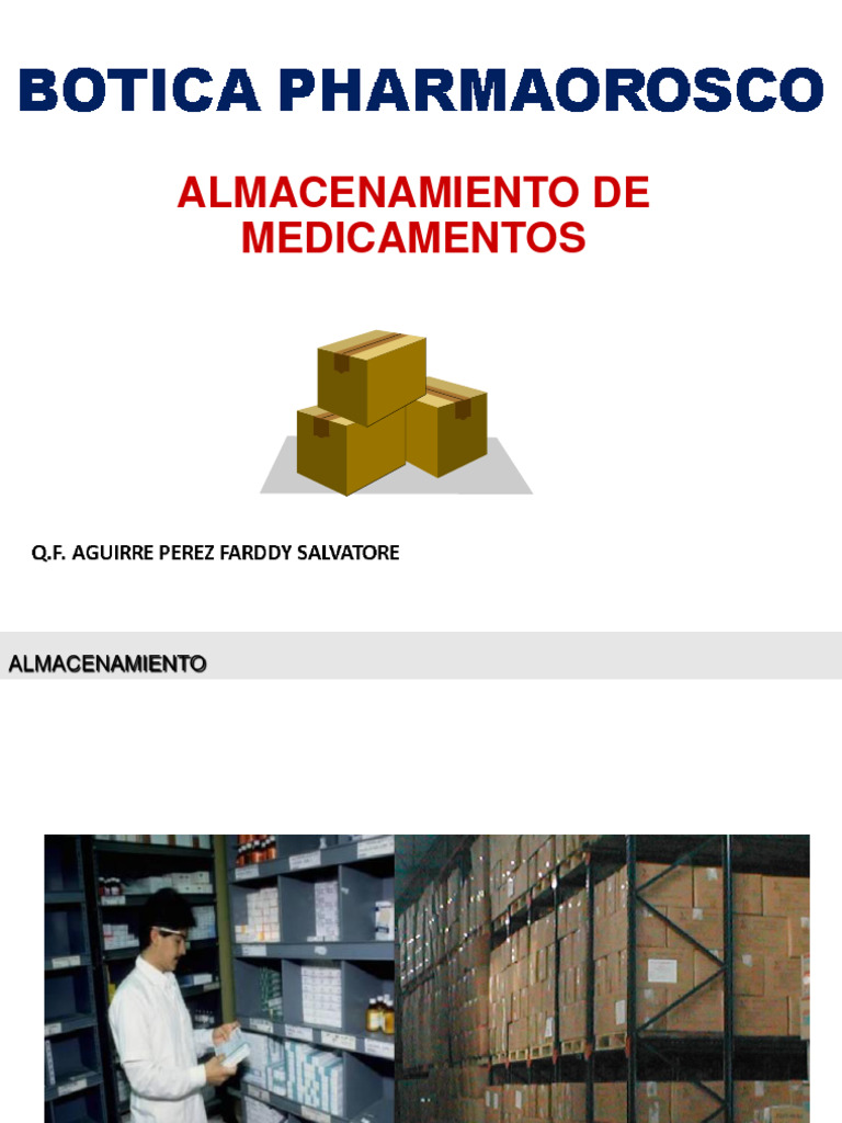 DIAPOSITIVAS BUENAS PRACTICAS DE ALMACENAMIENTO | PDF | Farmacia | Medicamentos con receta