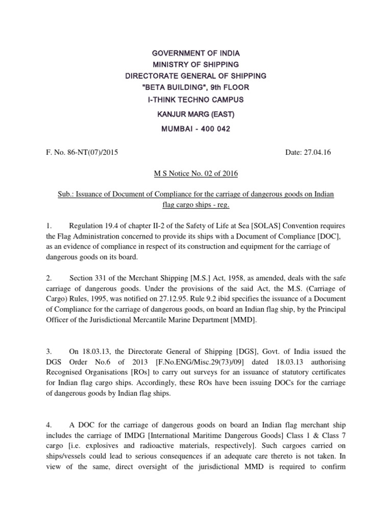 02of 2016 For IMDg | Download Free PDF | Dangerous Goods | Radioactive ...