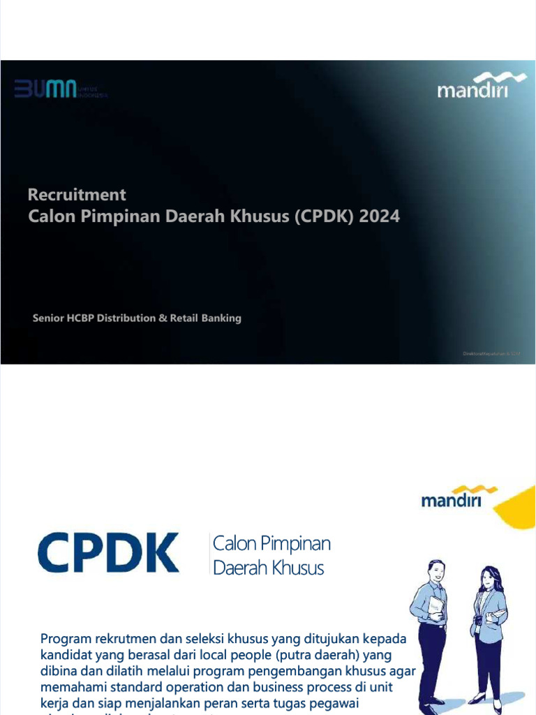 PDF Sosialisasi Calon Pimpinan Daerah Khusus CPDK 2024 - Compress | PDF