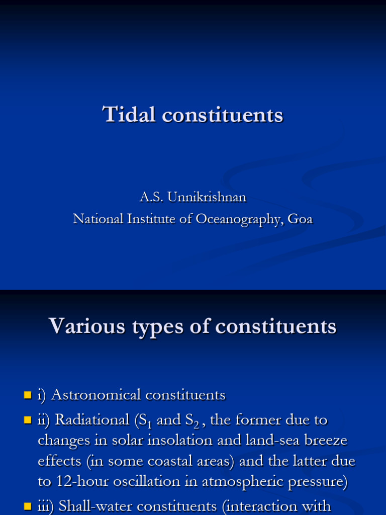 L5-Tidal Constituents | PDF | Tide | Moon