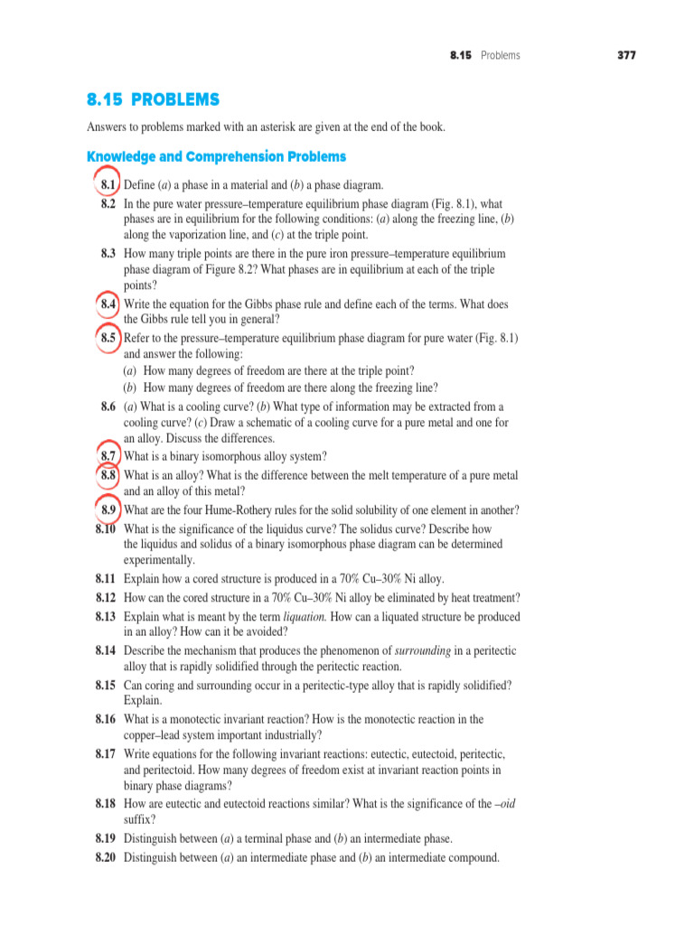 EXCERCISE 5-CHAPTER 8 (1) | PDF | Phase (Matter) | Nature