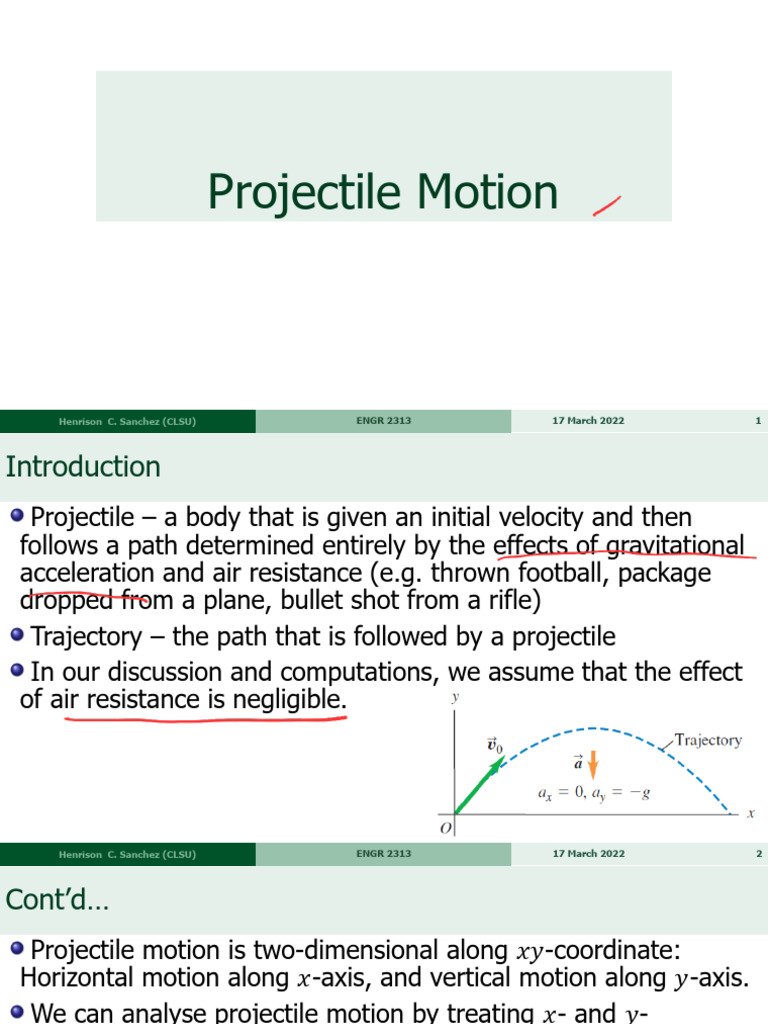 Understanding Projectile Motion Basics | PDF | Acceleration | Velocity