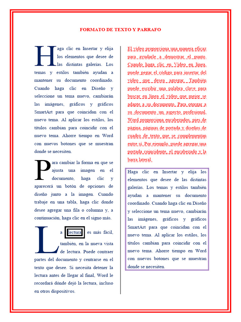 Formato de Texto y Parrafo | PDF