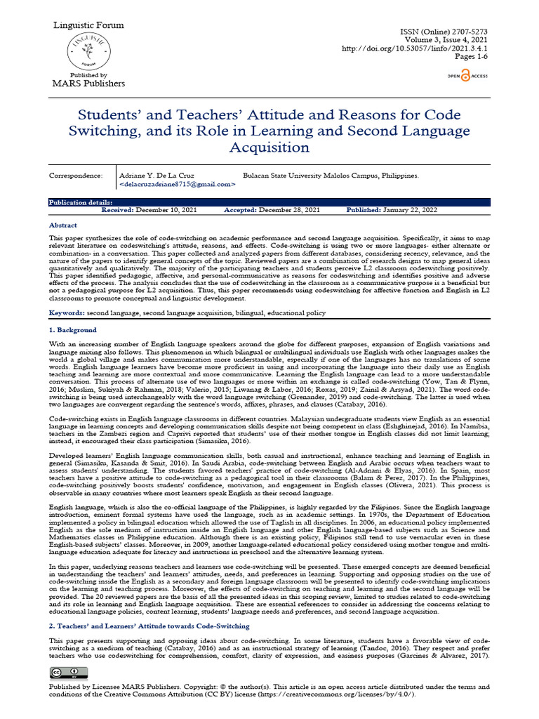 LinFo+3 (3) Book+Review LinFo | PDF | Second Language | Multilingualism