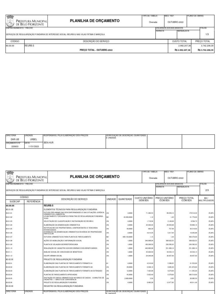 Cc001-2023 Apendicei Planilhaorcamento | PDF