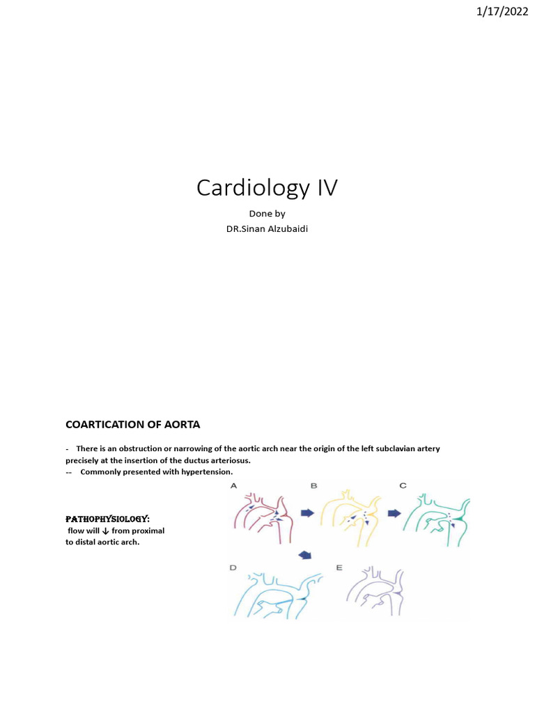 COARTICATION of Aorta | PDF | Aorta | Angiology