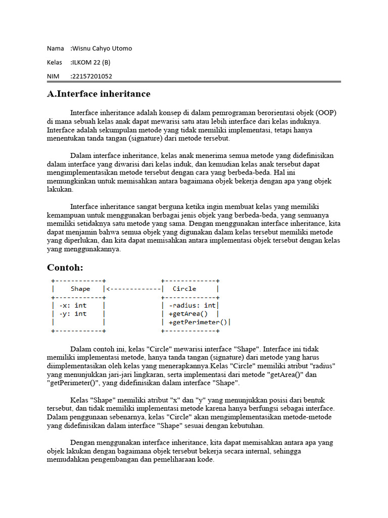 Pemrograman OOP: Interface dan Asosiasi | PDF | Komputer