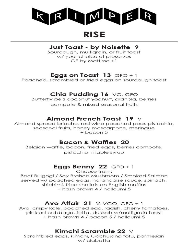 krimper menu | PDF