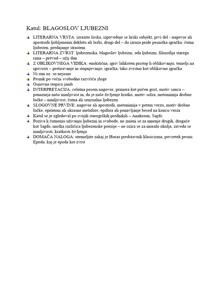 Blagoslov Ljubezni - Katul | PDF