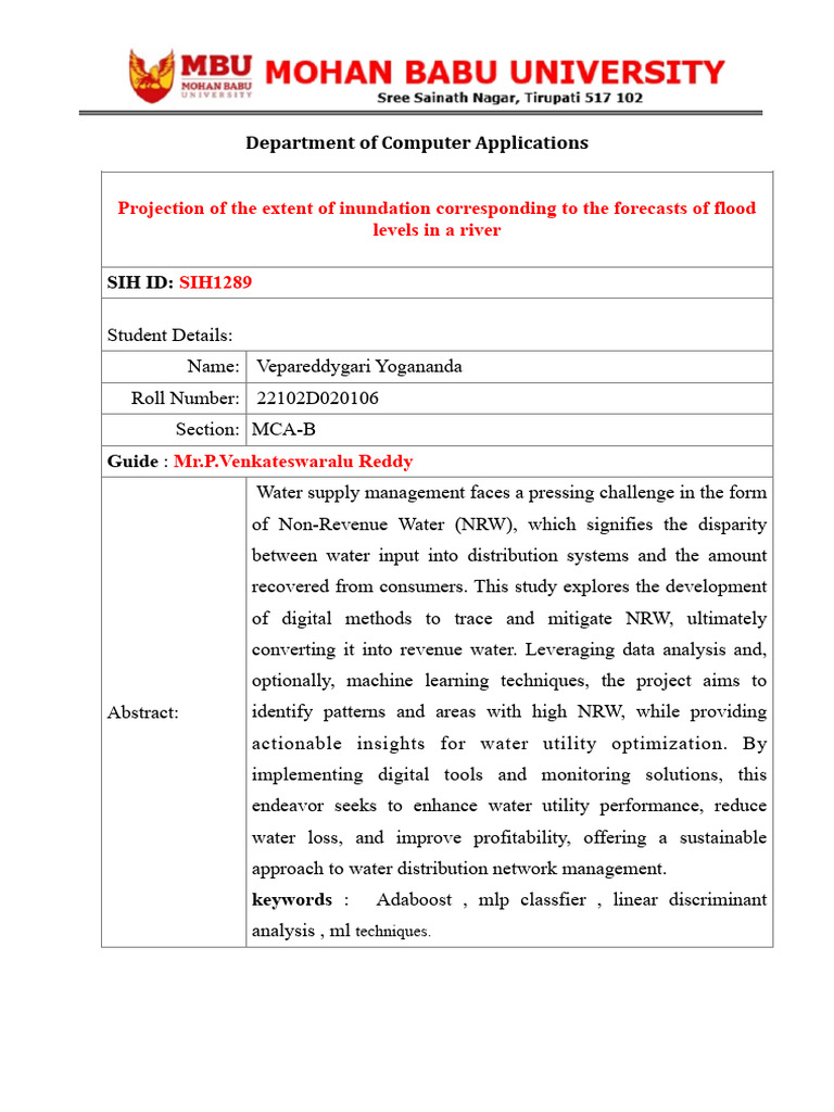 NRW Flood Level Inundation Projections | PDF | Machine Learning ...