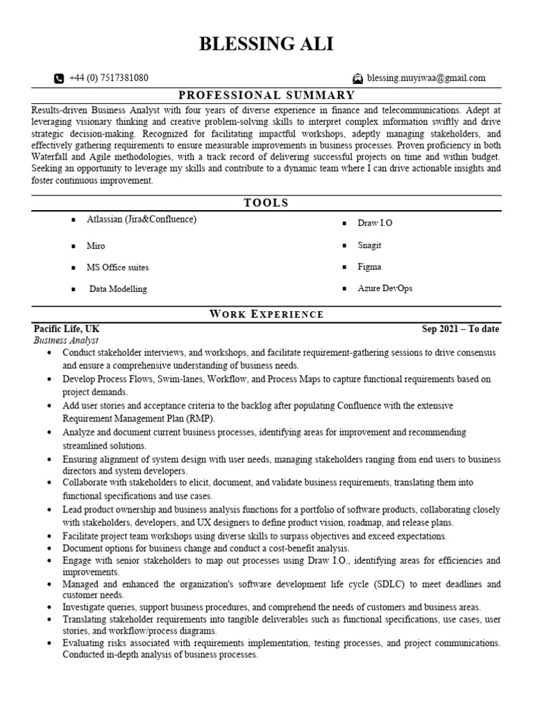 Blessing Ali New Document | PDF | Agile Software Development | Business