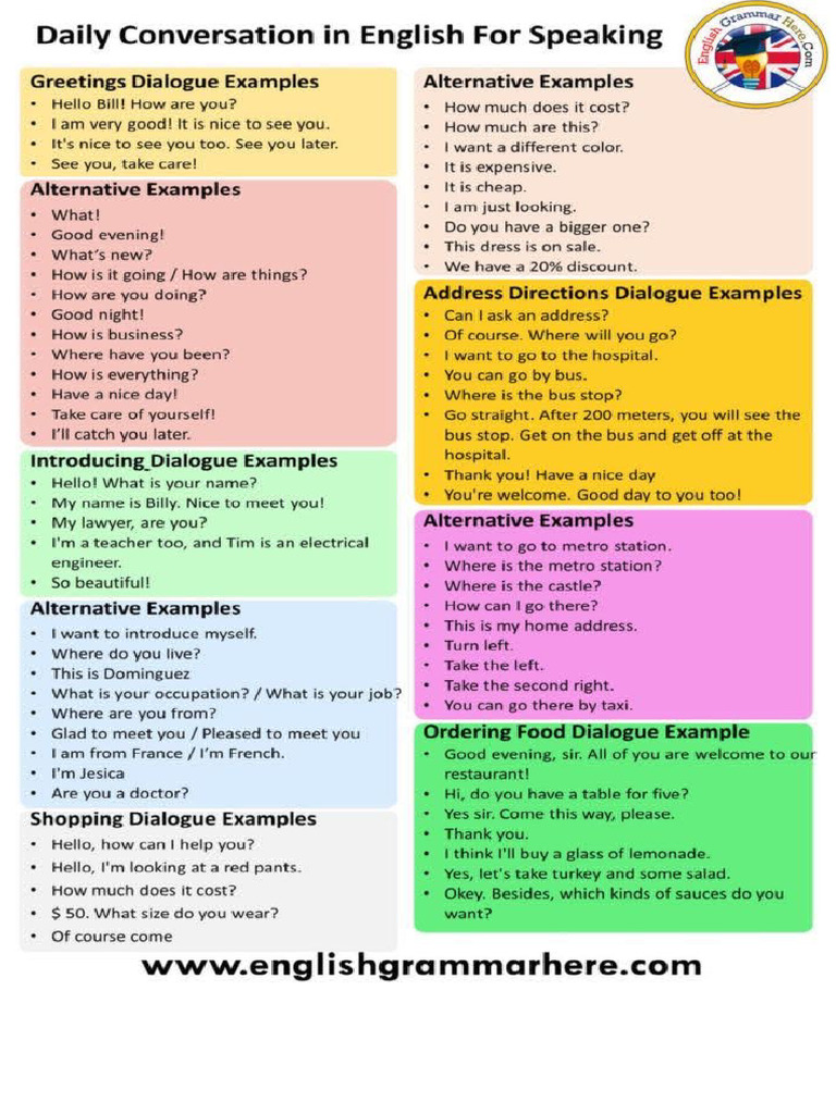 Daily Conversation | PDF