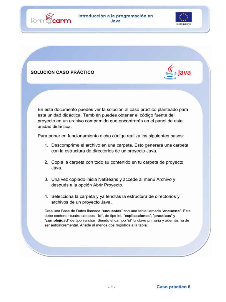 Tarea Complementaria Solucion Introduccion Java | PDF