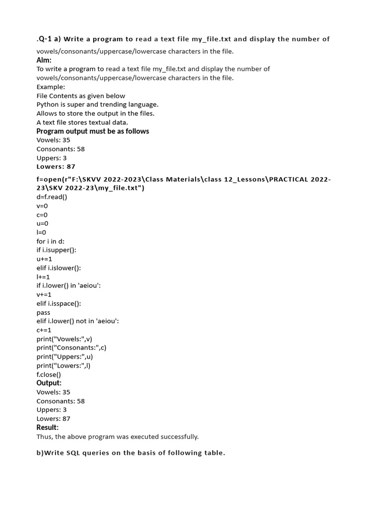 Cs Practical Solution | PDF | Letter Case | Integer (Computer Science)