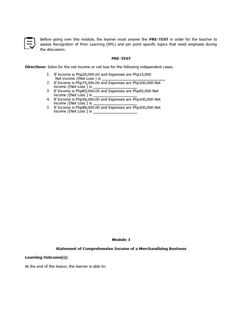 Fabm2-Module 3 - With Activities | PDF | Expense | Cost Of Goods Sold