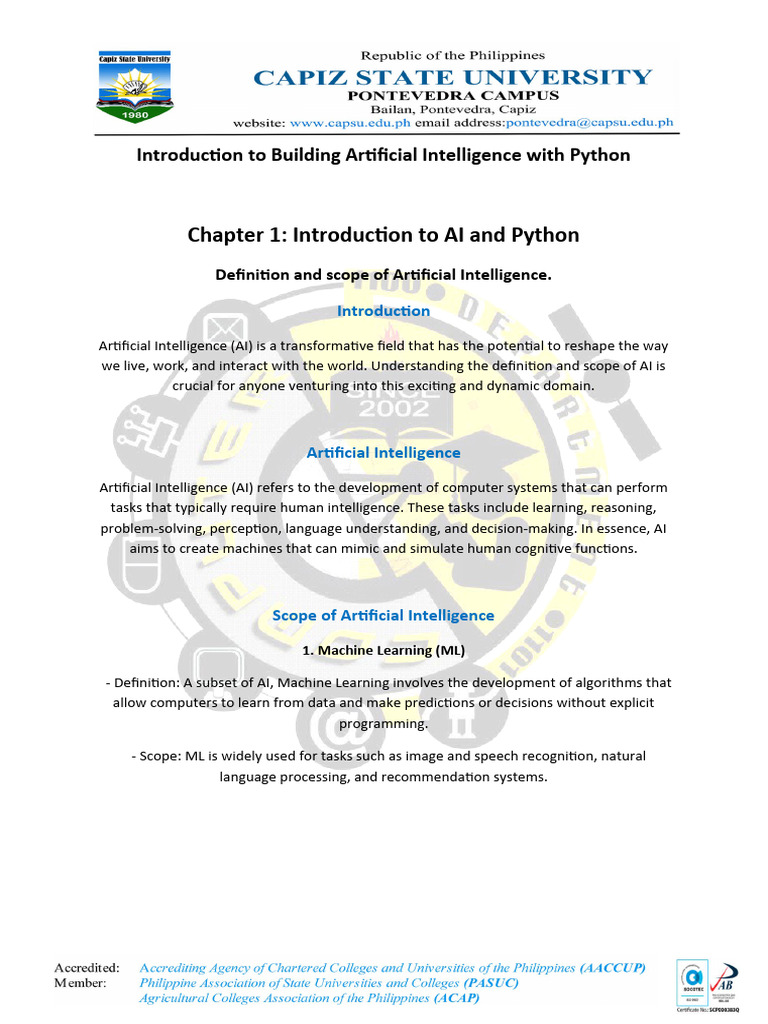 AI Chapter 1 | PDF