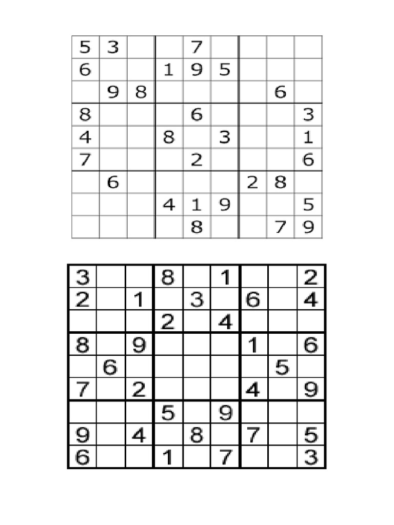 Soduko Worksheet | PDF