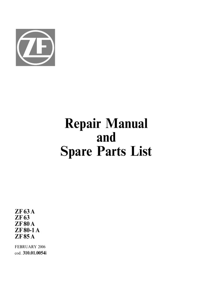ZF Marine Transmission Repair Manual | PDF | Manual Transmission ...