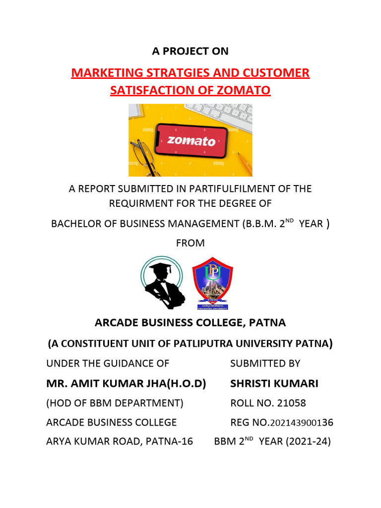 Project On Zomato | PDF | Search Engine Optimization | Digital Marketing