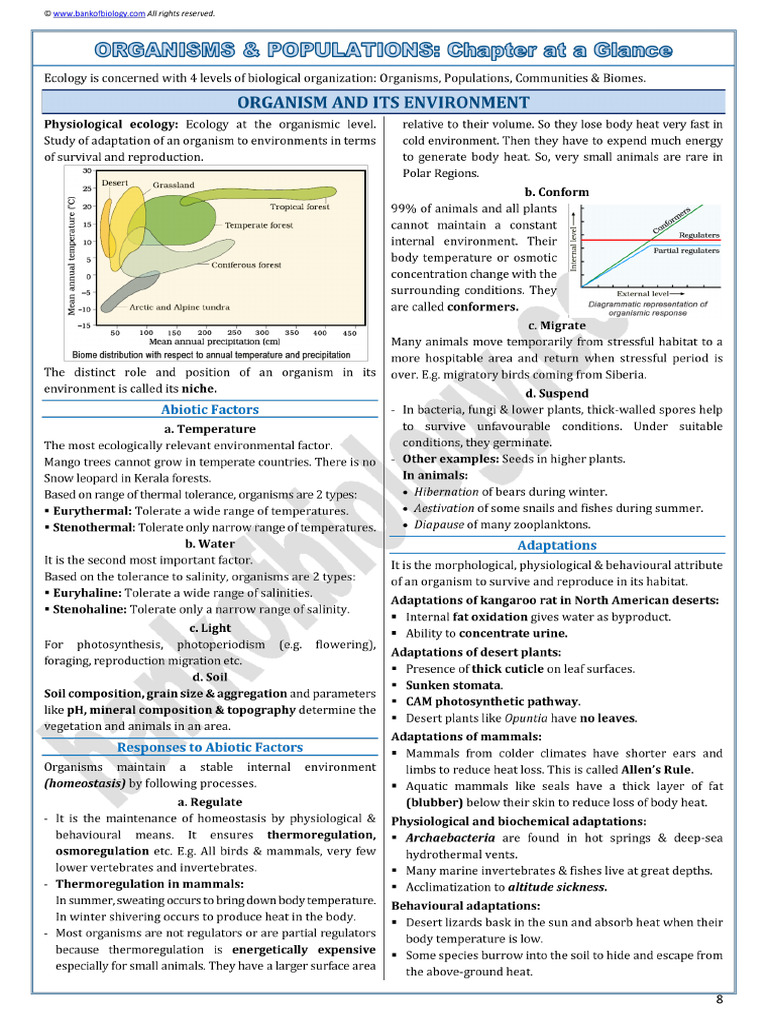 13 Organisms and Populations-Notes | PDF