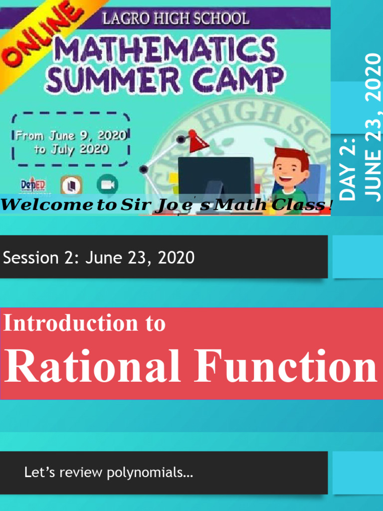 Introduction To Rational Function | PDF | Polynomial | Function ... Introduction To Rational Function | PDF | Polynomial | Function ...