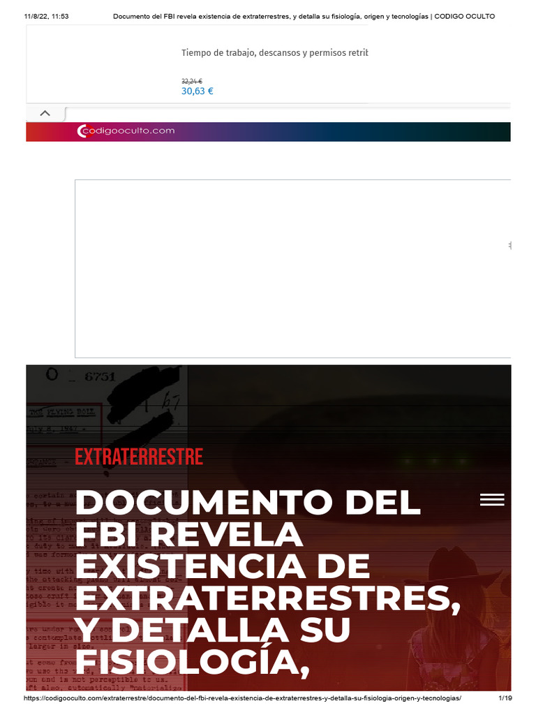 Documento Del FBI Revela Existencia de Extraterrestres, y Detalla Su ...