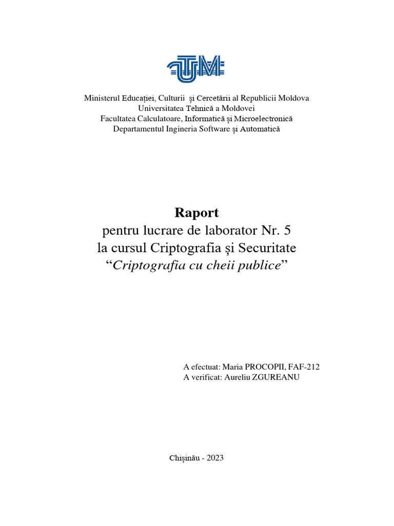 CS Lab5 ProcopiiMaria FAF212 | PDF | Teaching Methods & Materials