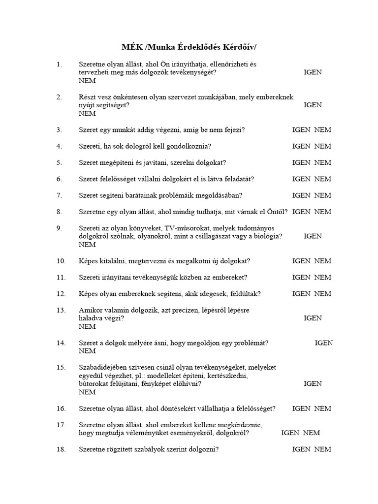 MÉK | PDF