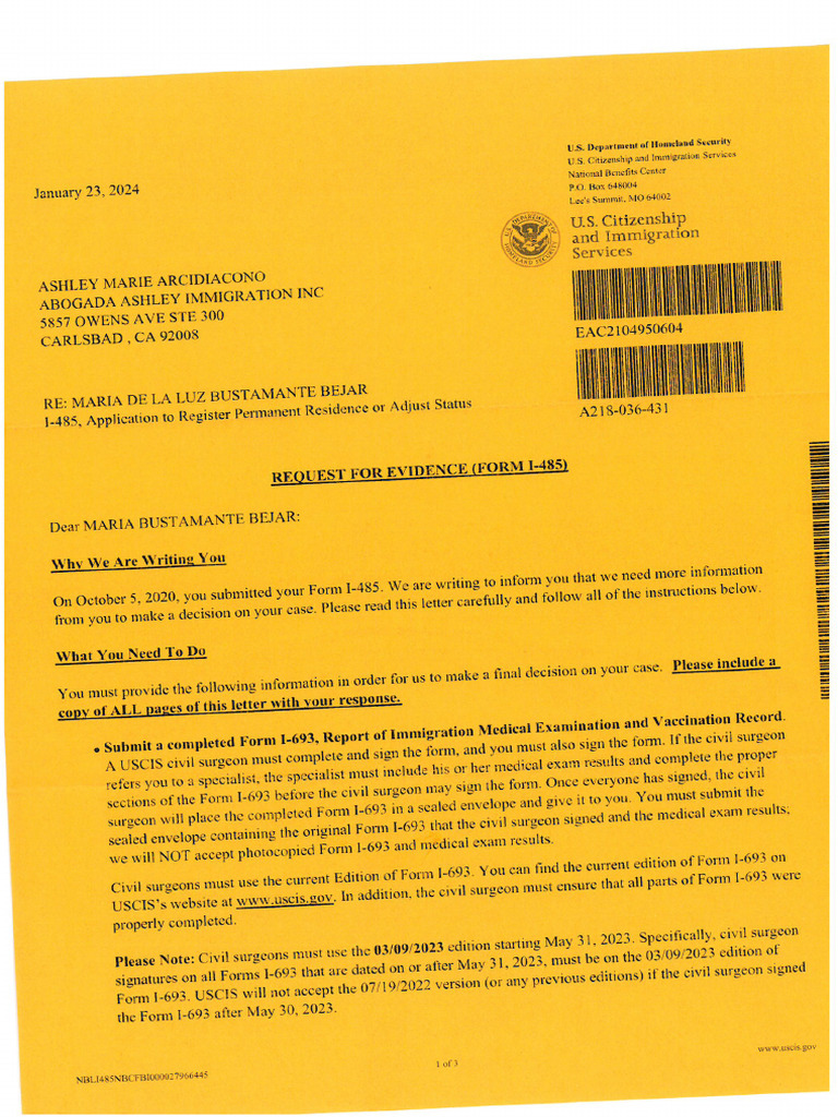 I485 Rfe | PDF