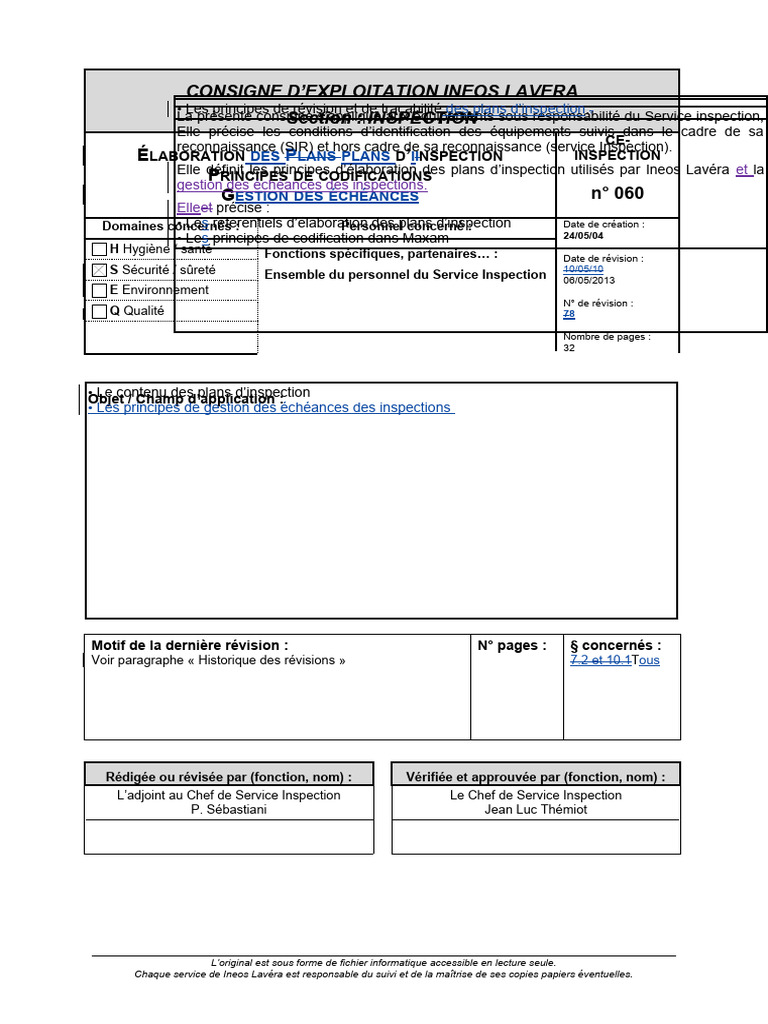 060 Plans d'inspection | PDF
