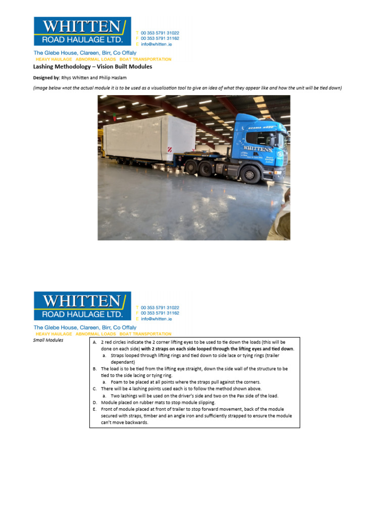 Vision Built Lashing Methodology | PDF | Manufactured Goods