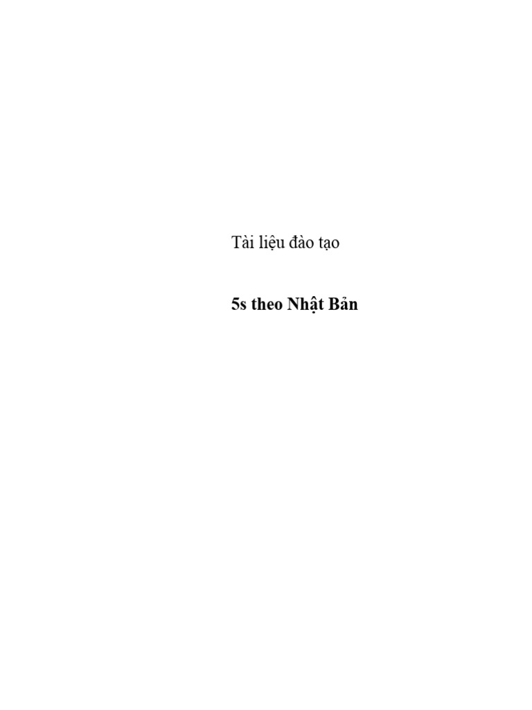 1 Tai Lieu Dao Tao 5s Cho Cong Ty 1 | PDF