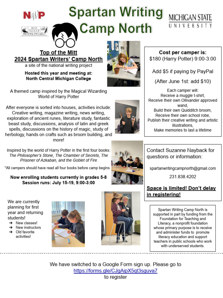harry potter writing camp flyer | PDF | Harry Potter | Contemporary ...