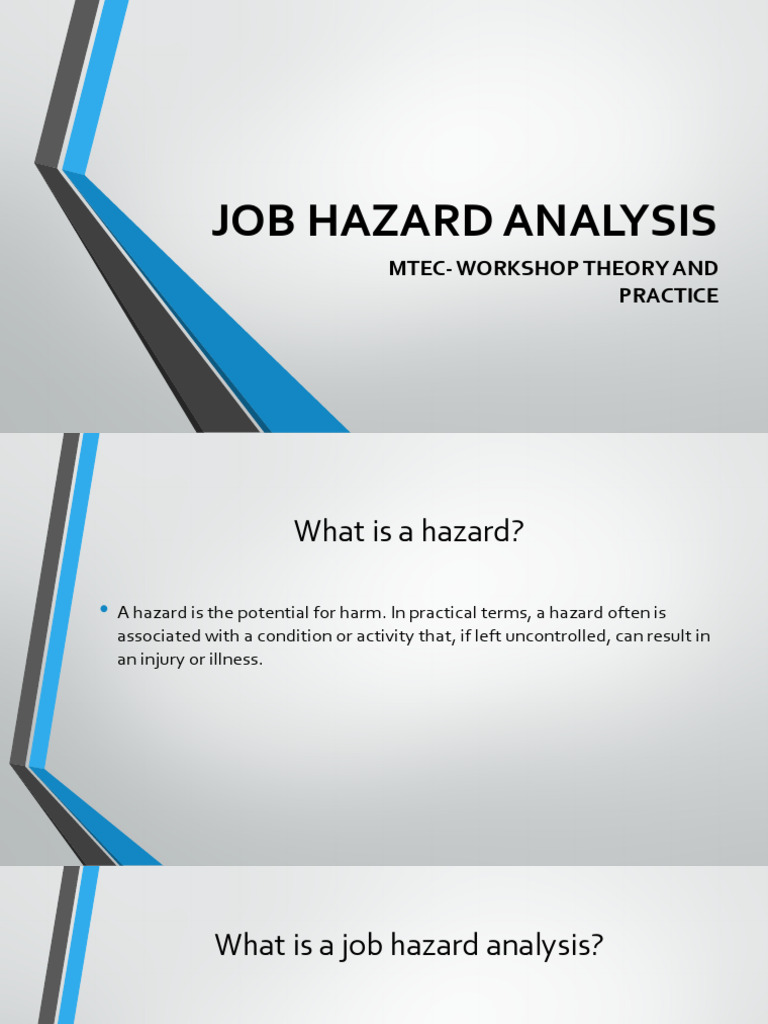 JOB-HAZARD-ANALYSIS | PDF