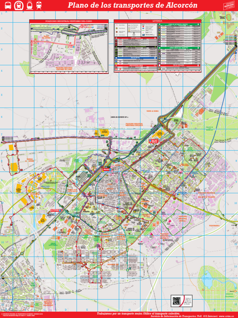 Plano de Trasnporte de Alcorcon | Descargar gratis PDF | Madrid ...