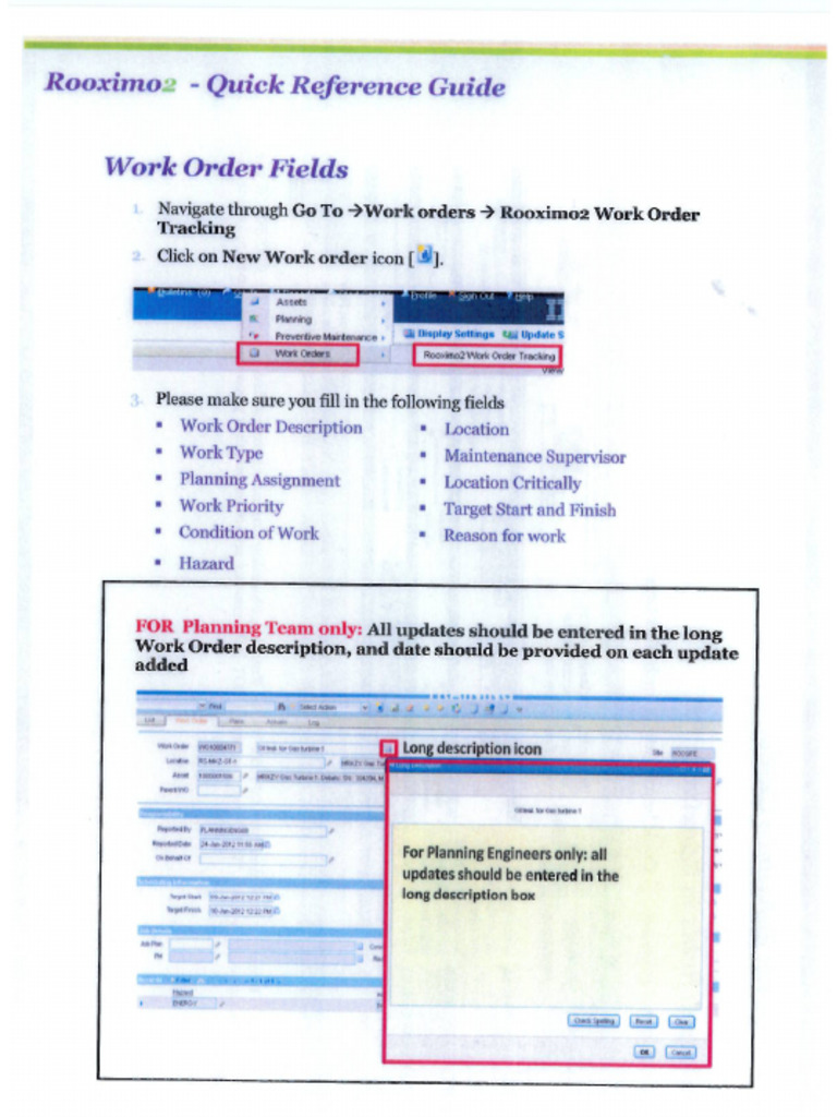 Quick Ref For WO, Etc | PDF