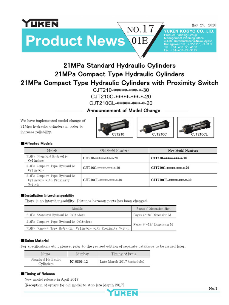 21mpa Standard Hydraulic Cylinders 21mpa Compact Type Hydraulic ...