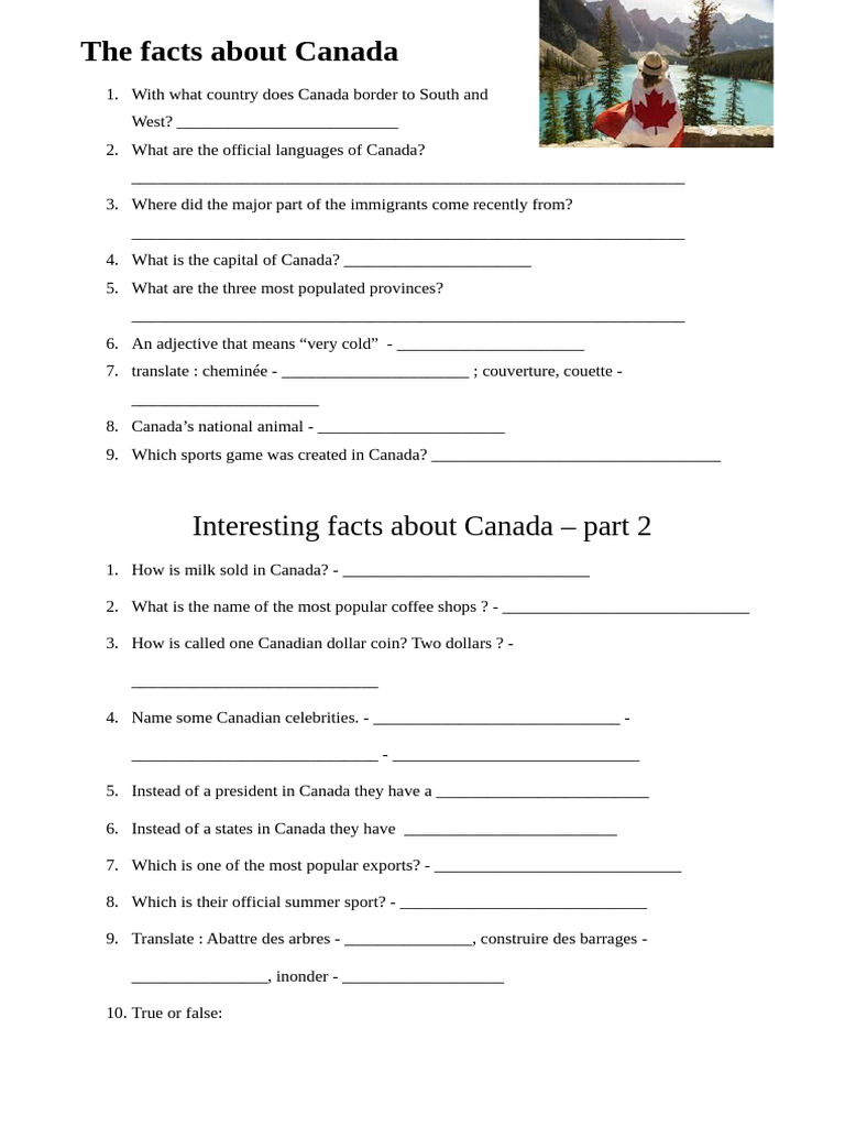 Interesting Facts About Canada - Part 2 | PDF | Politics | Social Science