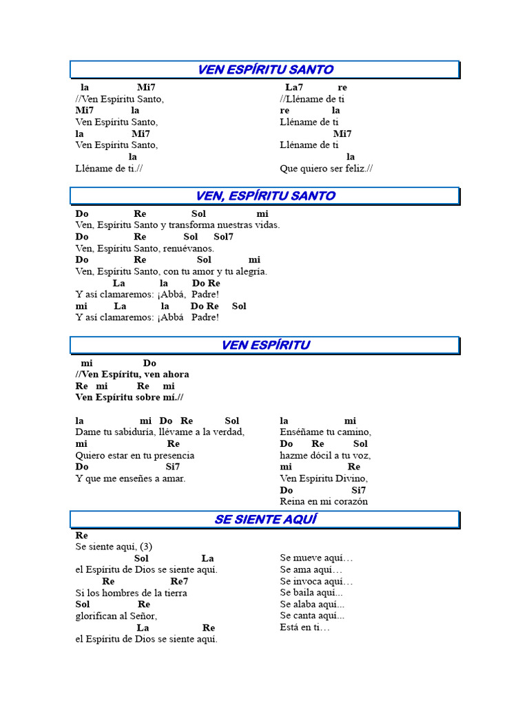 Cantos Alegres Al Espíritu - RCC | PDF | Religión y espiritualidad