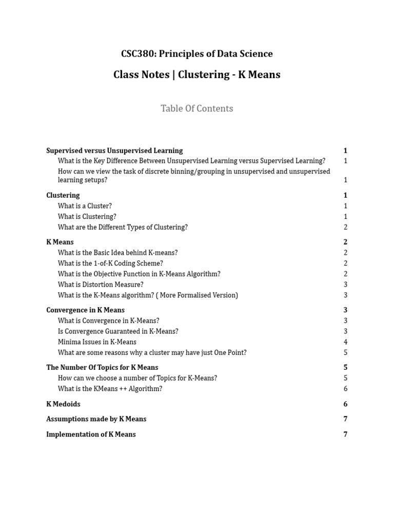 kmeans_notes | PDF | Cluster Analysis | Statistical Data Types