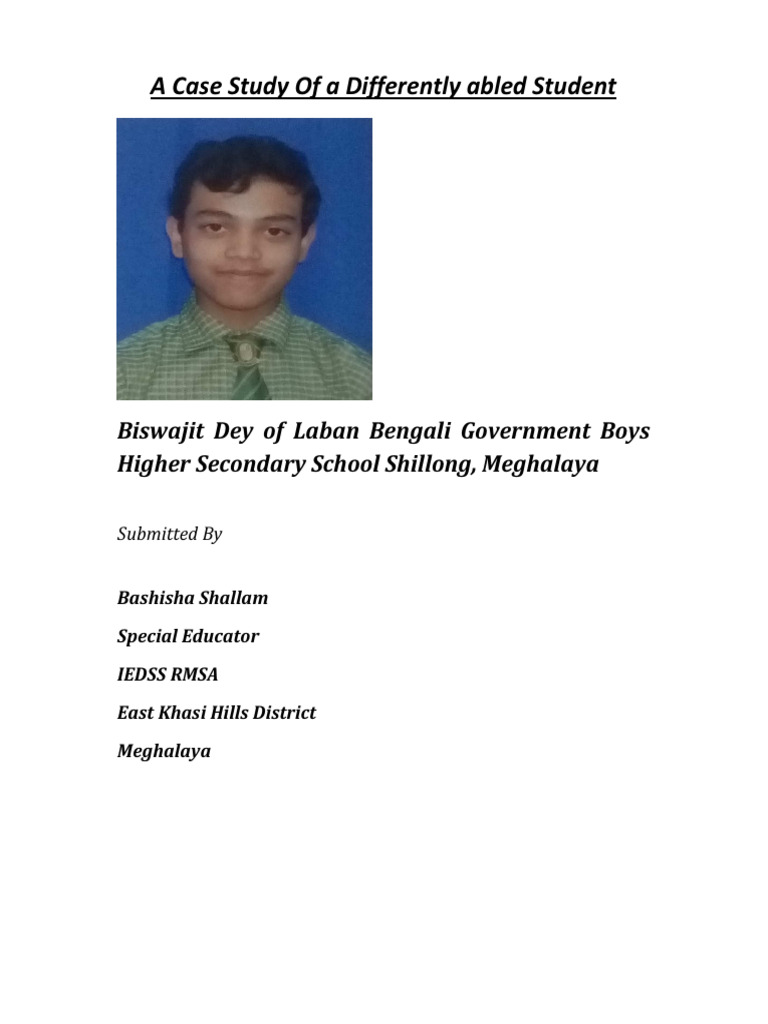 17 A Case Study of A Differently Abled Student by Banisha Shallam ...